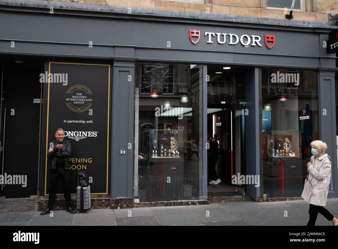 Tudor watch shop and Longines hoarding advertising a new shop coming ...