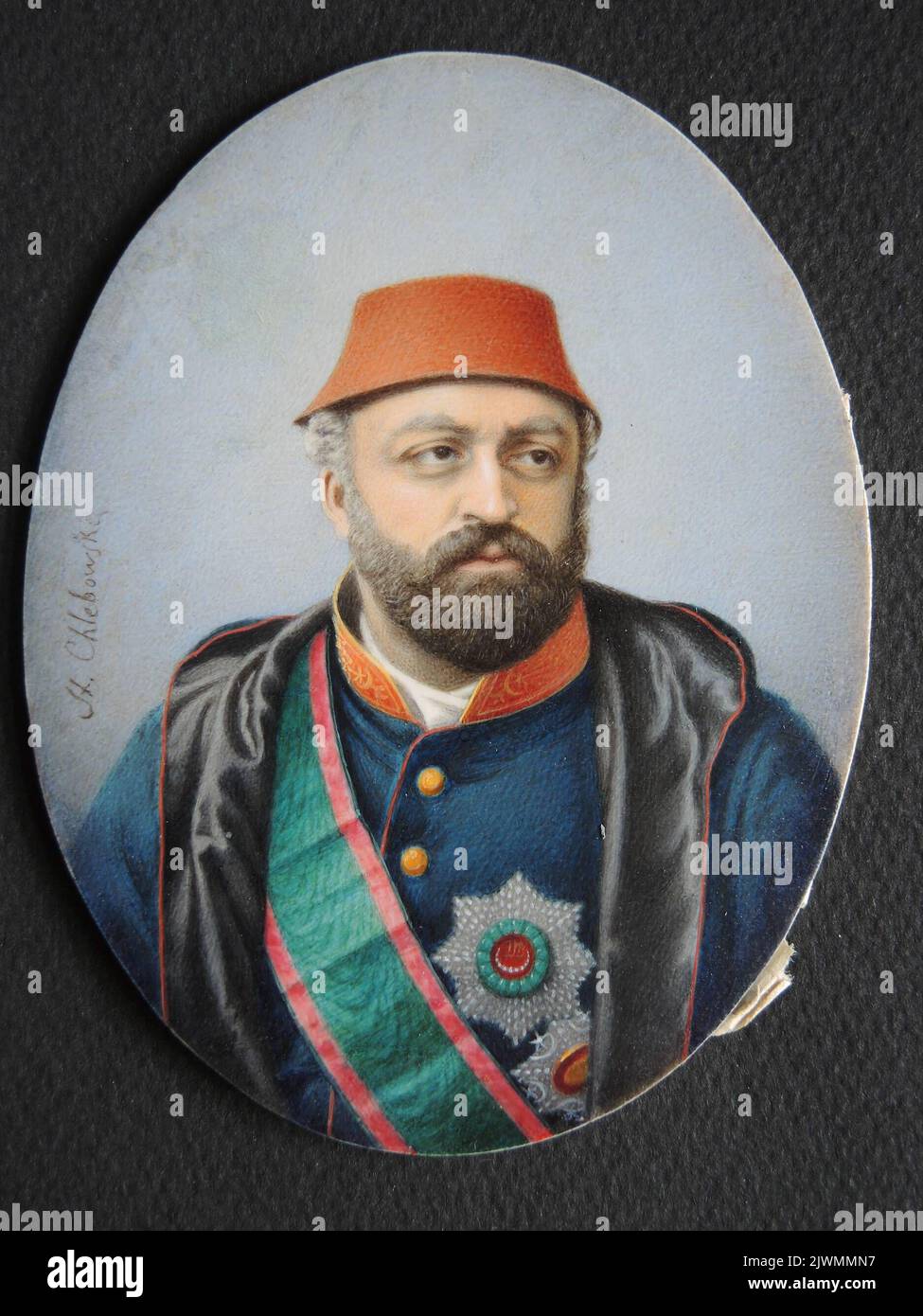 Portrait of Sultan Abdülaziz. Chlebowski, Stanisław (1835-1884 ...