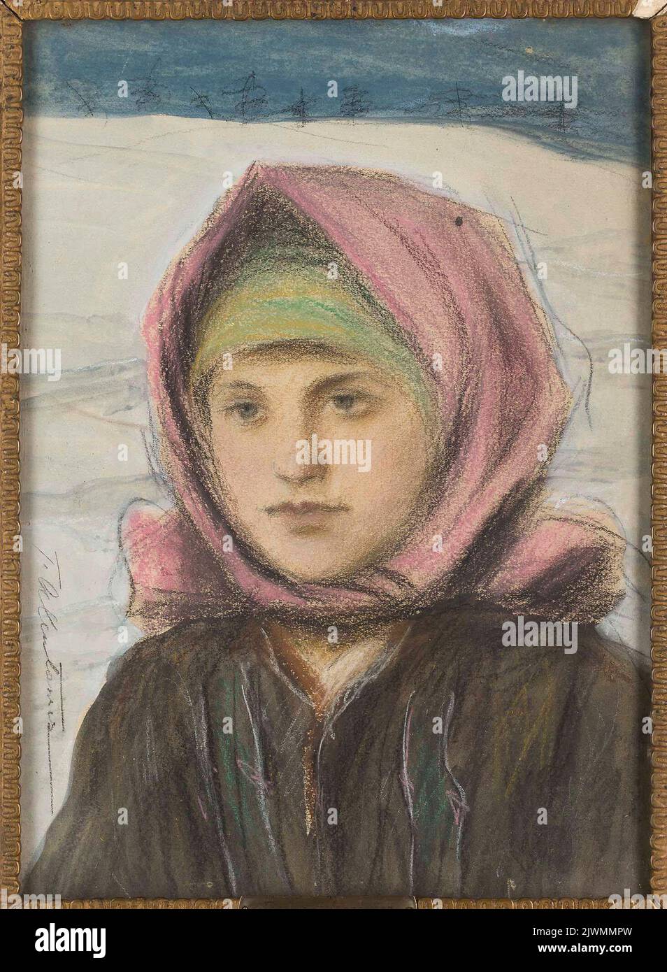Highlander woman. Axentowicz, Teodor (1859-1938), painter Stock Photo ...
