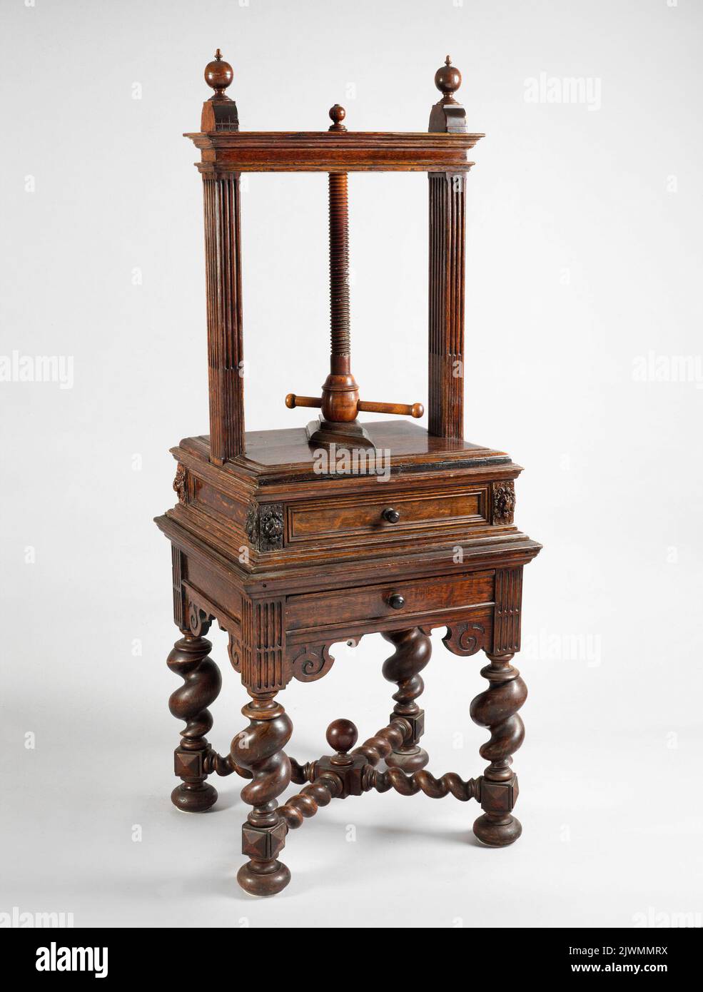 Linen press. unknown, creator Stock Photo - Alamy