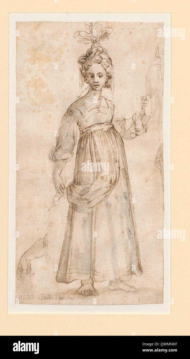 Woman with a distaff; study of a hand. Galizia, Fede (ca 1578-ca 1630 ... Woman with a distaff; study of a hand. Galizia, Fede (ca 1578-ca 1630 ...