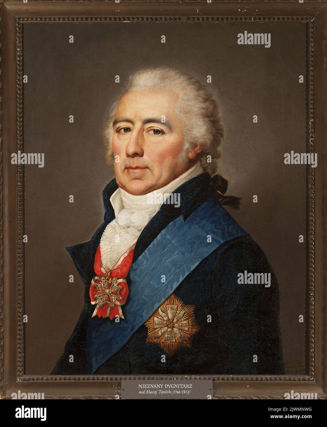 Portrait of a dignitary. Topolski, Maciej (1766-1812), painter Stock ...