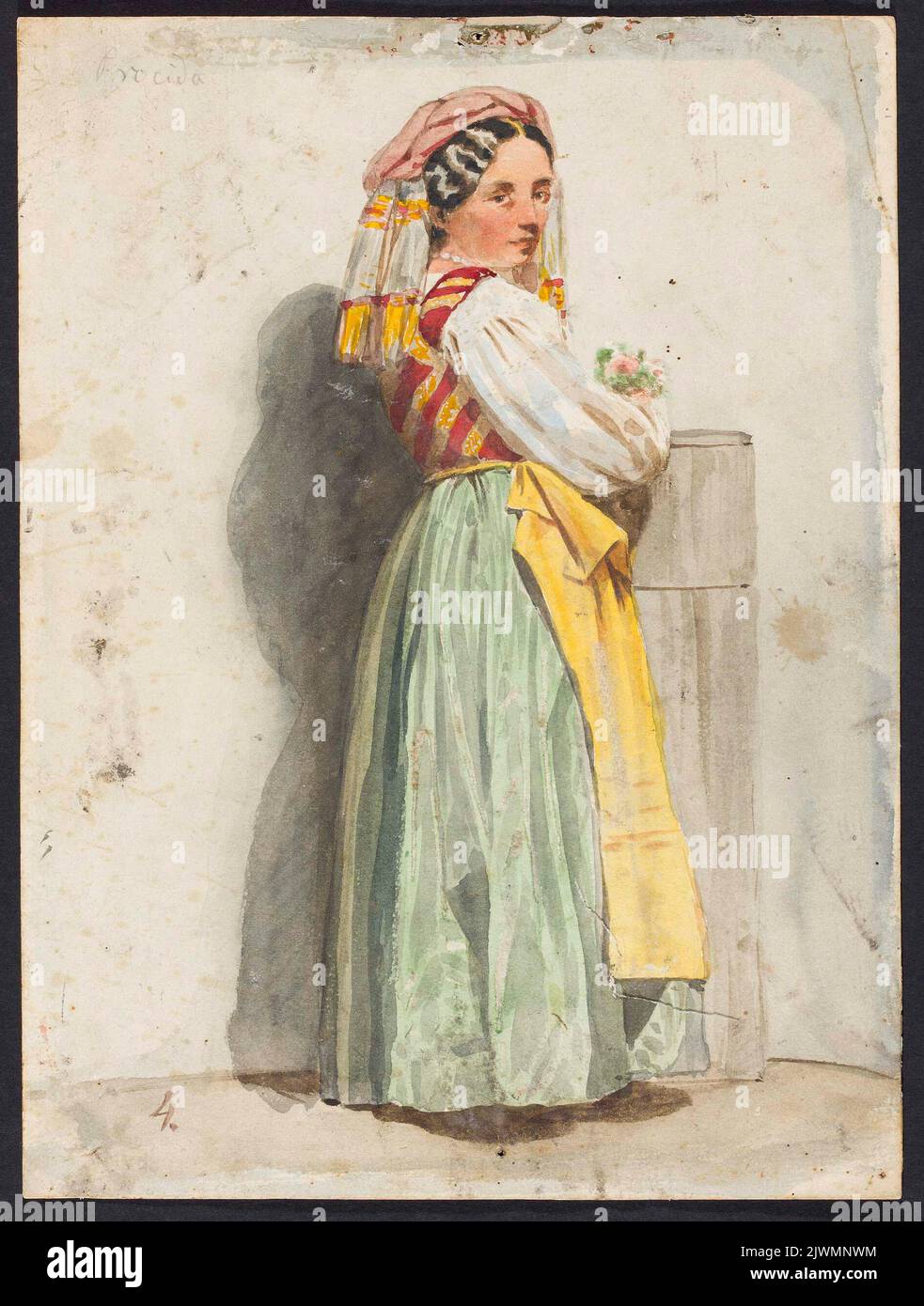 Italian woman from Procida near Naples. Maleszewski, Tytus (1827-1898 ...
