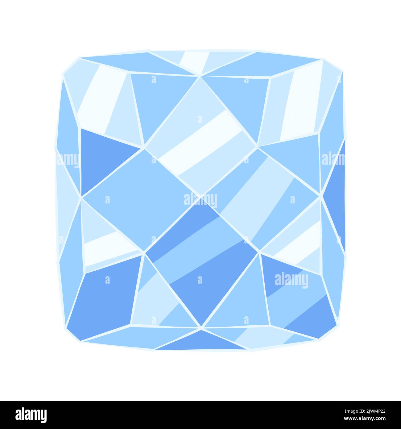 Illustration of precious gem stone. Jewelry crystal or crystalline ...