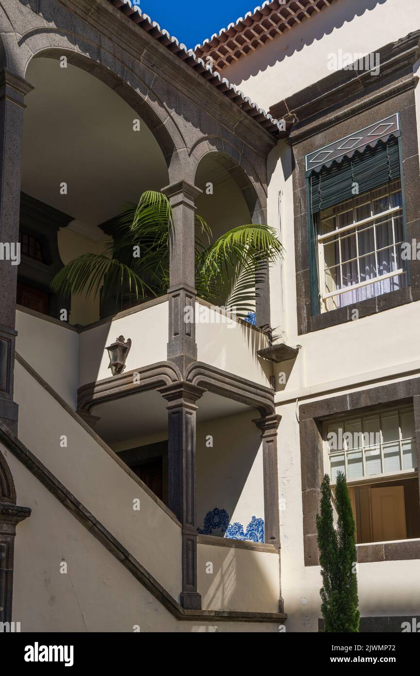 The courtyard of Funchal town hall, Madeiora, Portugal Stock Photo - Alamy