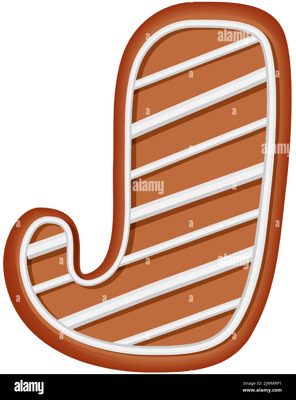 Gingerbread alphabet. Creative gingerbread typography design. Biscuit ...