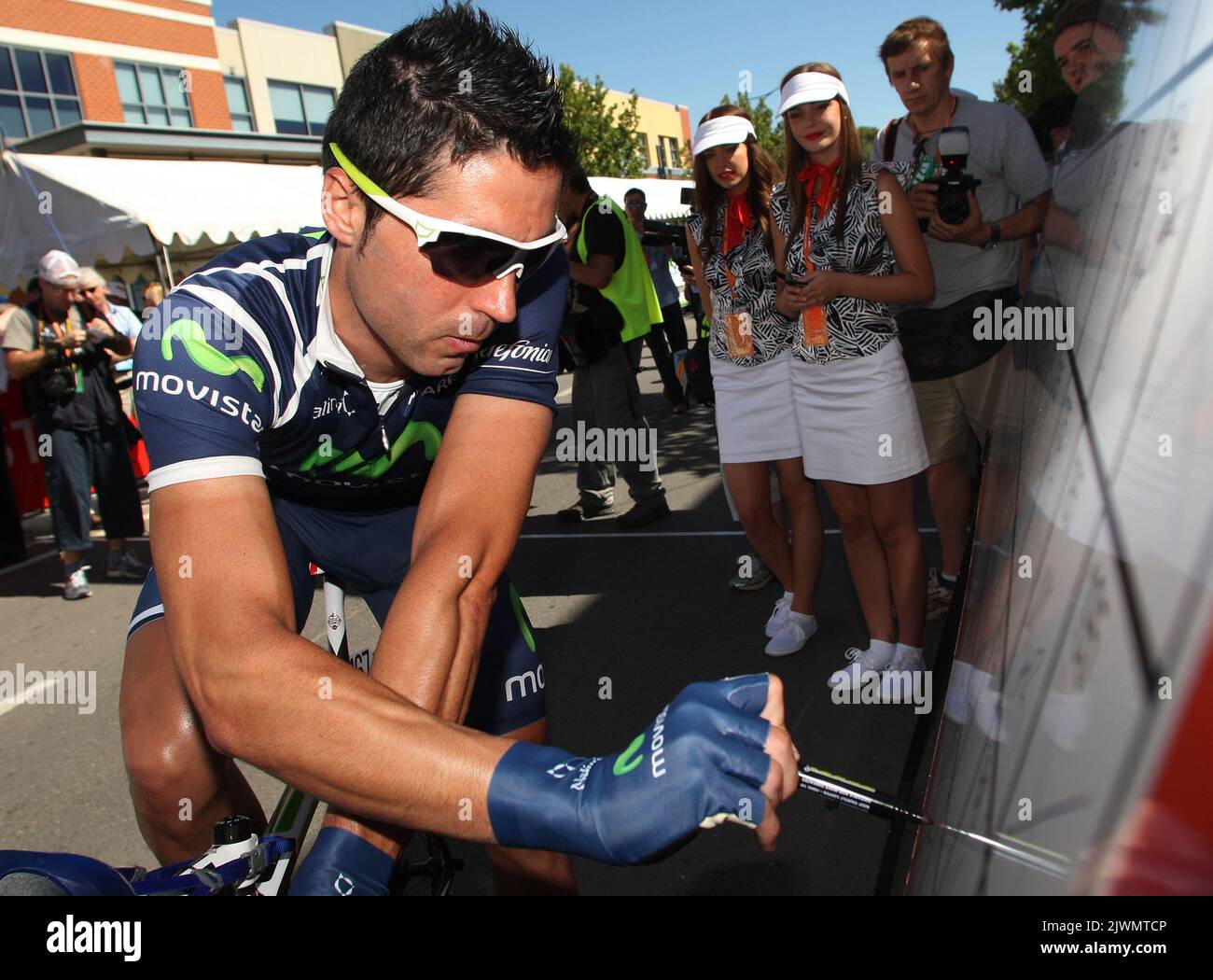 Francisco Ventoso signs on signs on before the IGA Markets Stage One of ...