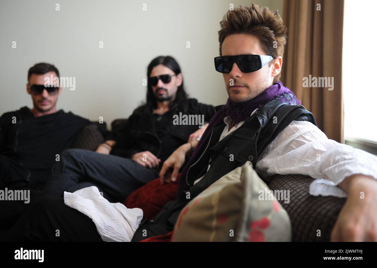 30 Seconds to Mars band members Jared Leto, Shannon Leto and Tomo ...