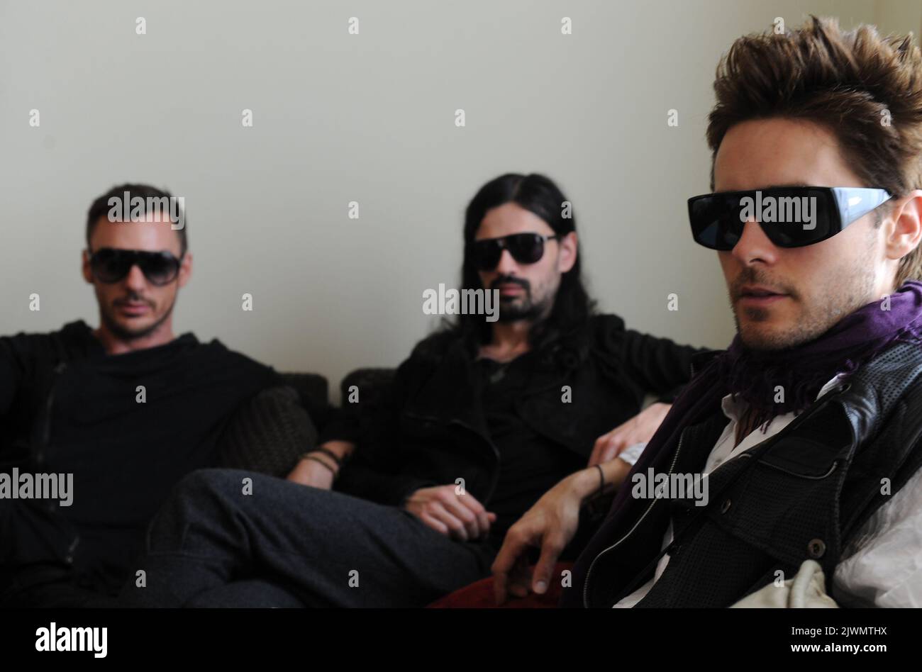 30 Seconds to Mars band members Jared Leto, Shannon Leto and Tomo ...