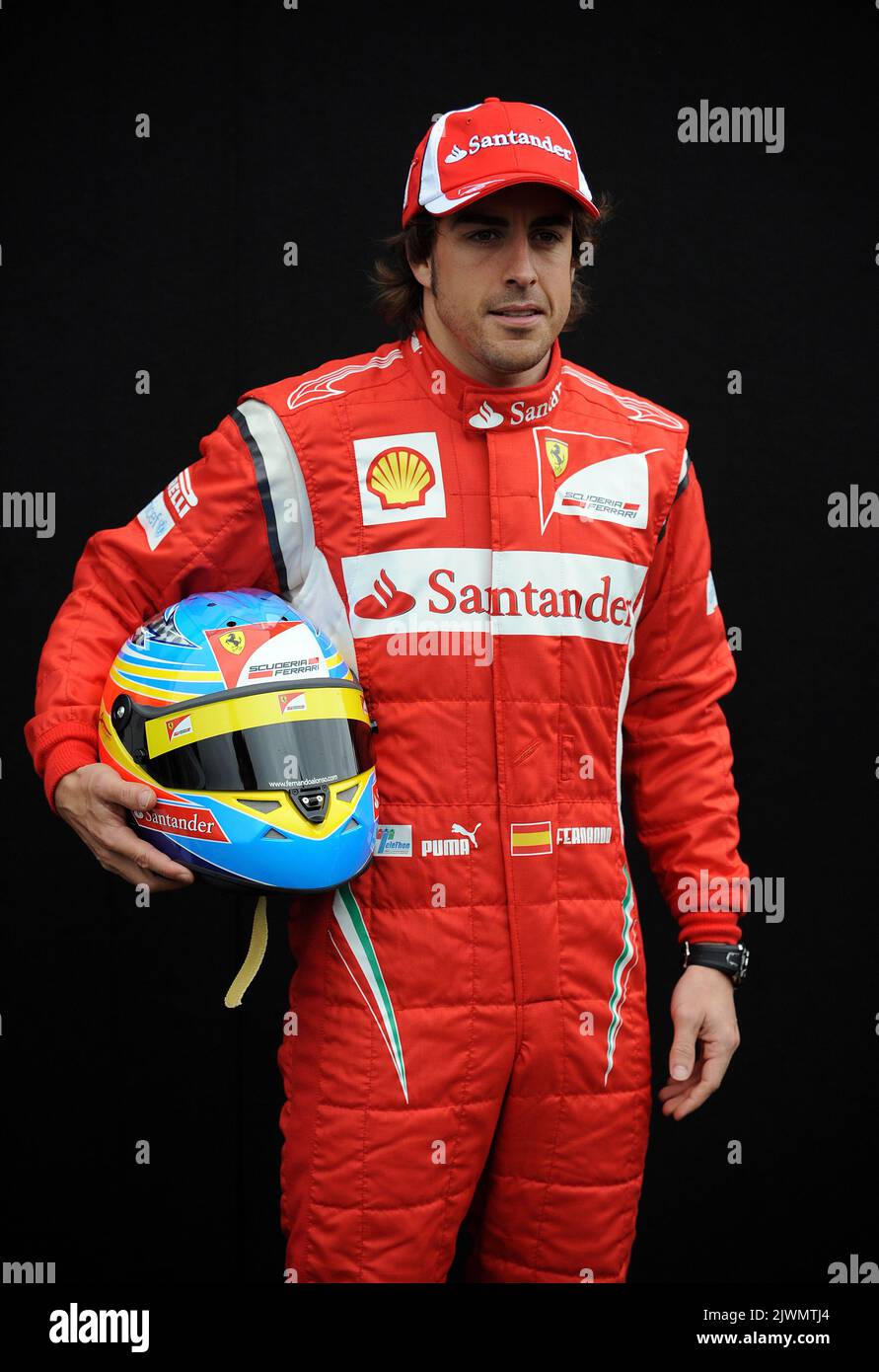 Fernando Alonso from the Scueria Ferrari Marlboro team poses for the ...