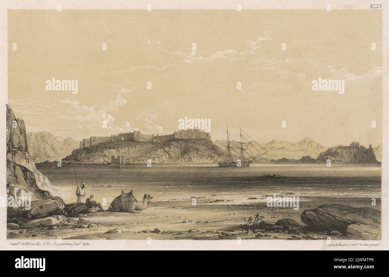 The island of Faroun in the Gulf of Aqaba (formerly spelt Akabah). Date ...