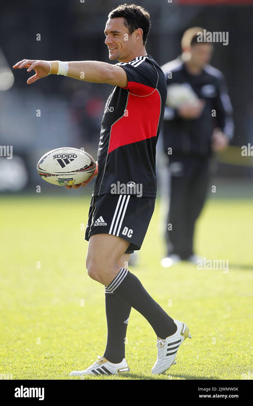 All Blacks Dan Carter looks on at the New Zealand rugby teams captains ...