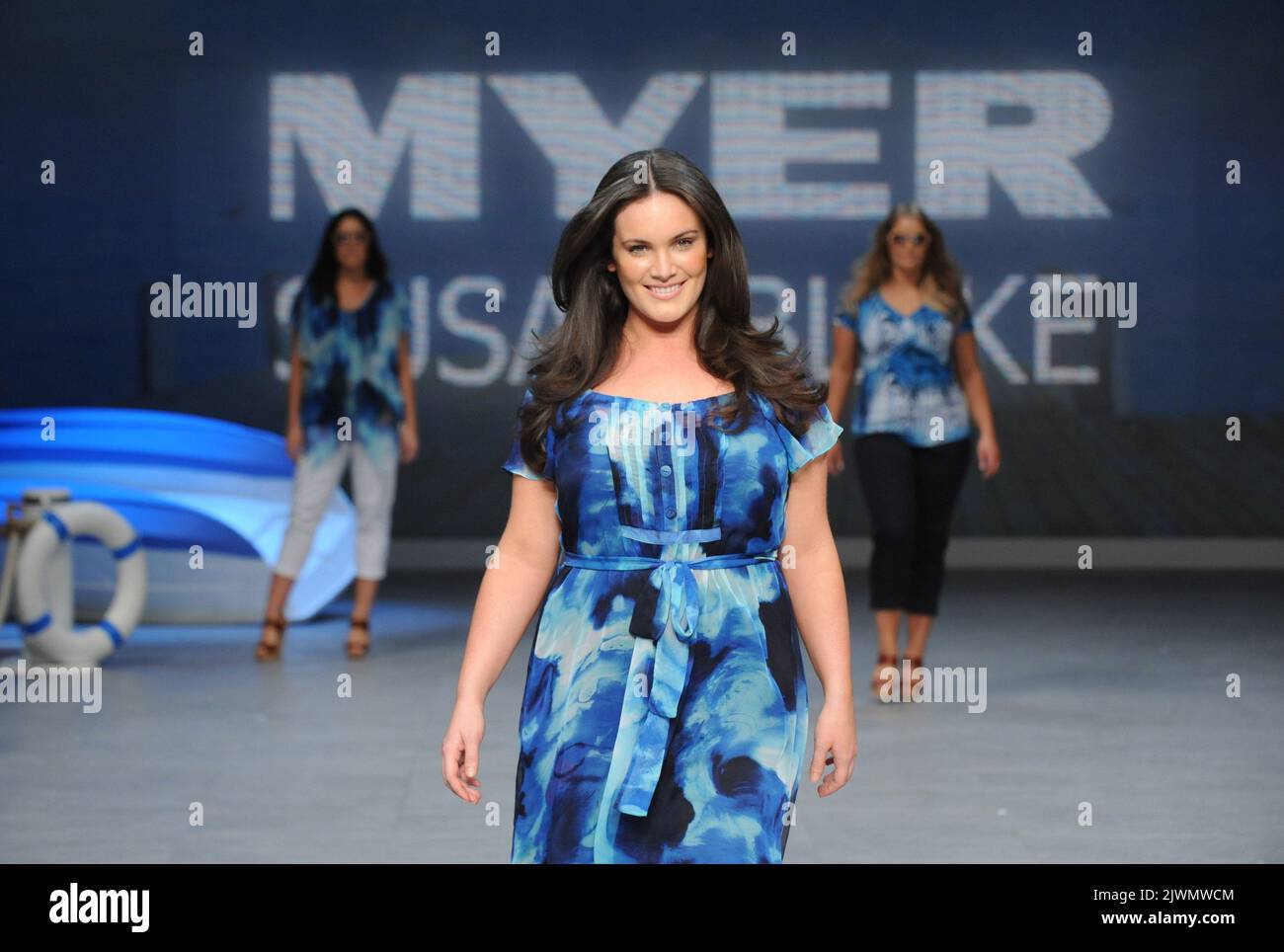 Plus sized models on the catwalk for Myer at the opening show of the ...