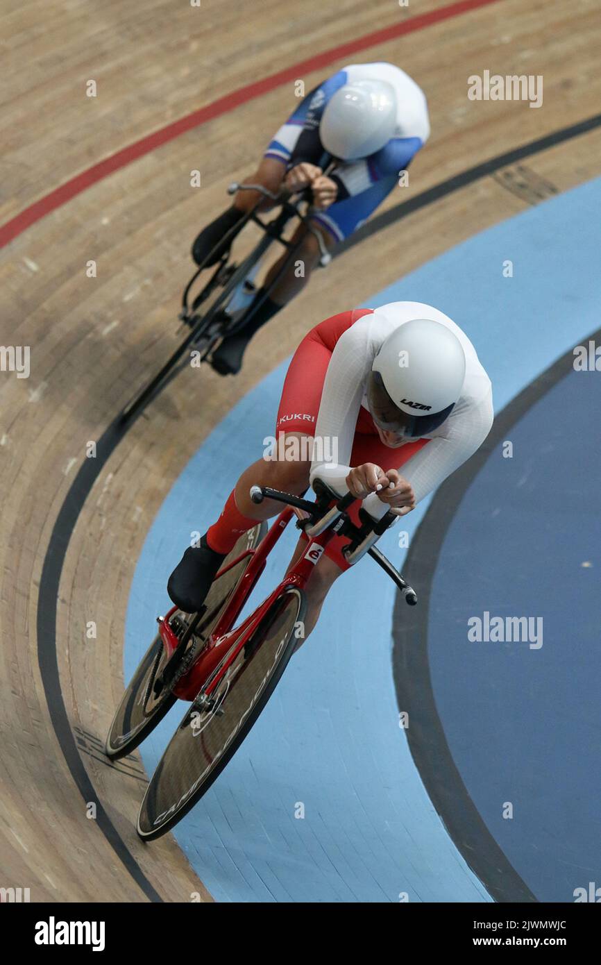 Madelaine Maddie LEECH of England in the women's 3000m Individual ...