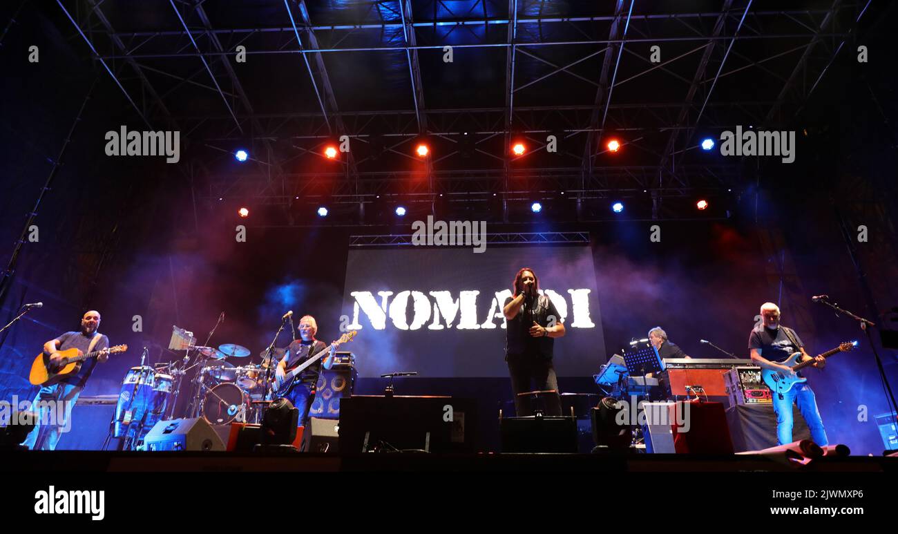 Vicenza, VI, Italy - September 4, 2022: Live Concert of an Italian band ...