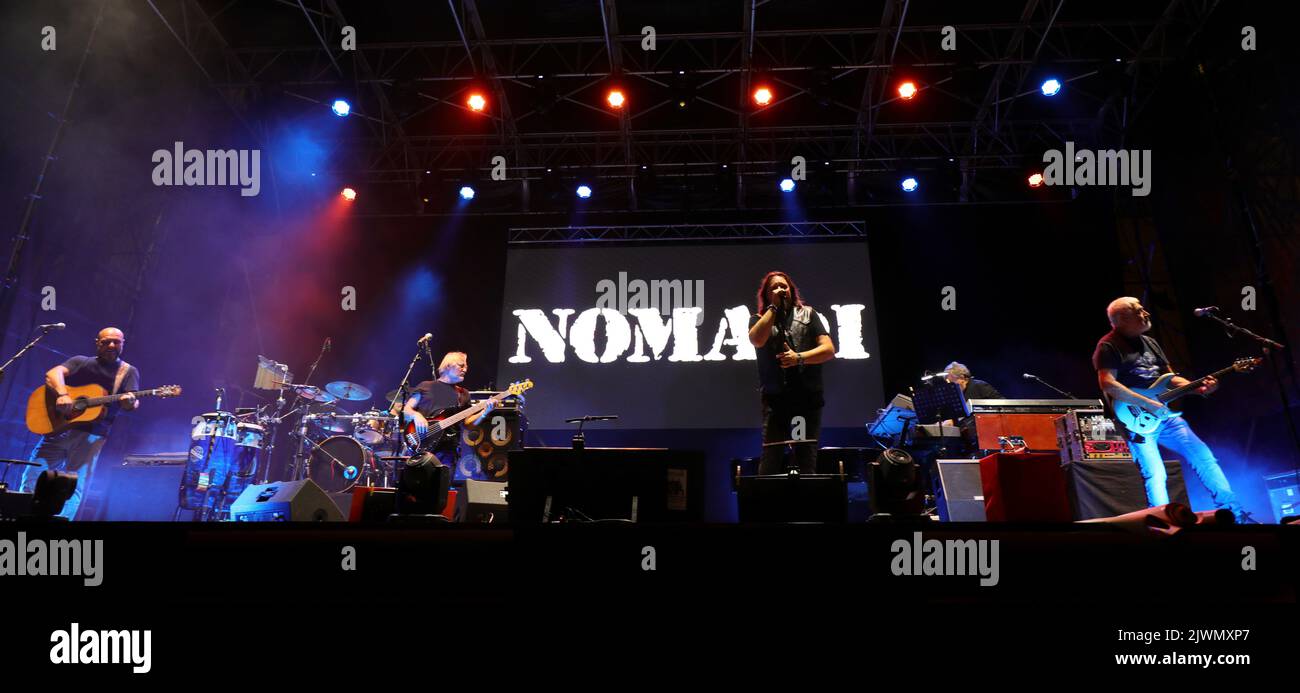 Vicenza, VI, Italy - September 4, 2022: Live Concert of an Italian band ...