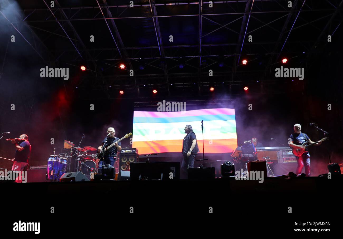 Vicenza, VI, Italy - September 4, 2022: Live Concert of an Italian band ...