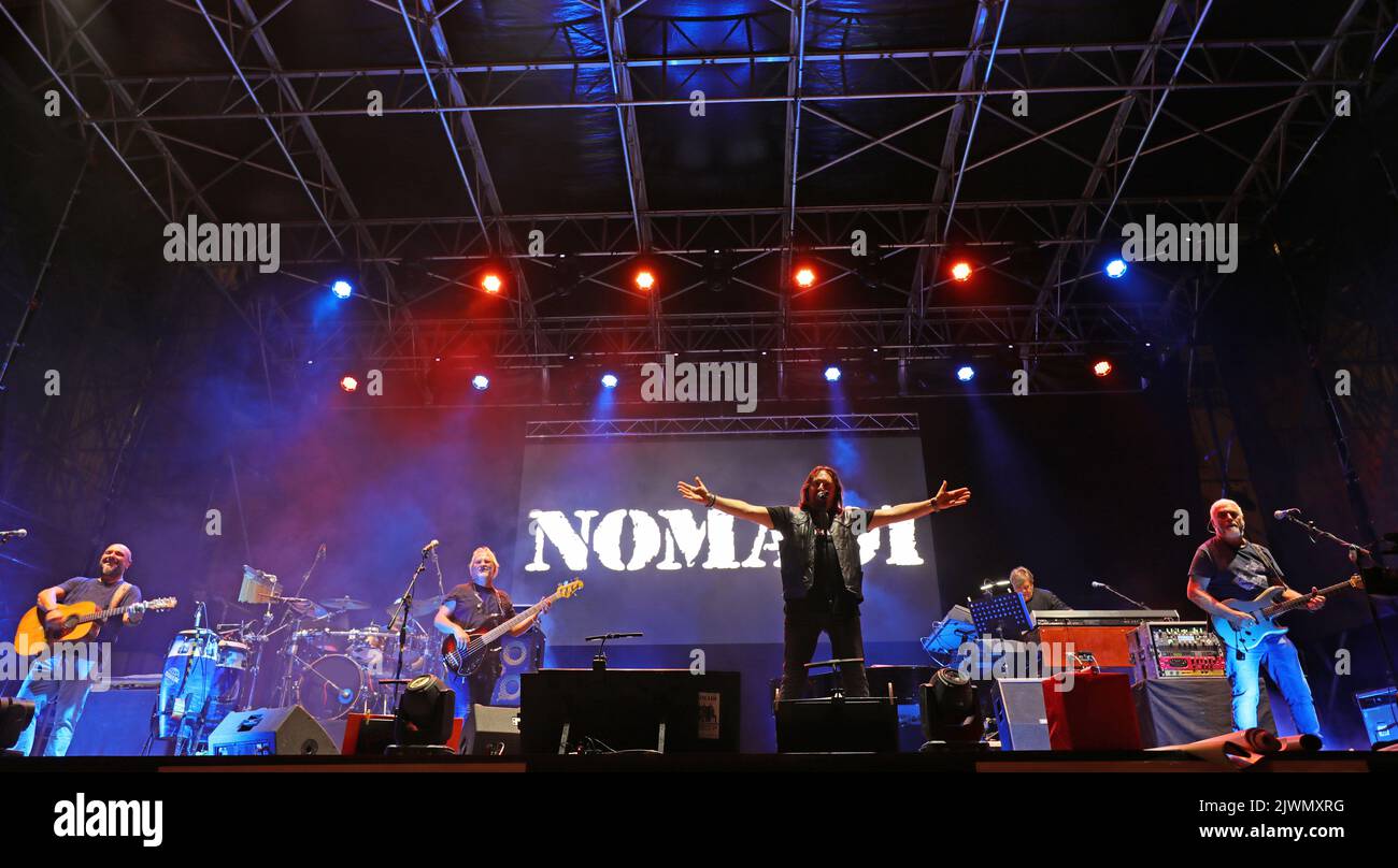 Vicenza, VI, Italy - September 4, 2022: Live Concert of an Italian band ...