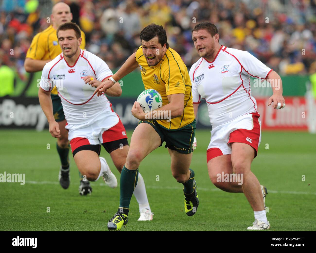 Wallabies player Adam Ashleigh-Cooper gets clear during the IRB Rugby ...