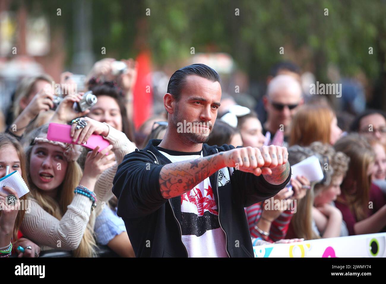 CM Punk arrives at the 2011 Nickelodeon Kids' Choice Awards in Sydney ...