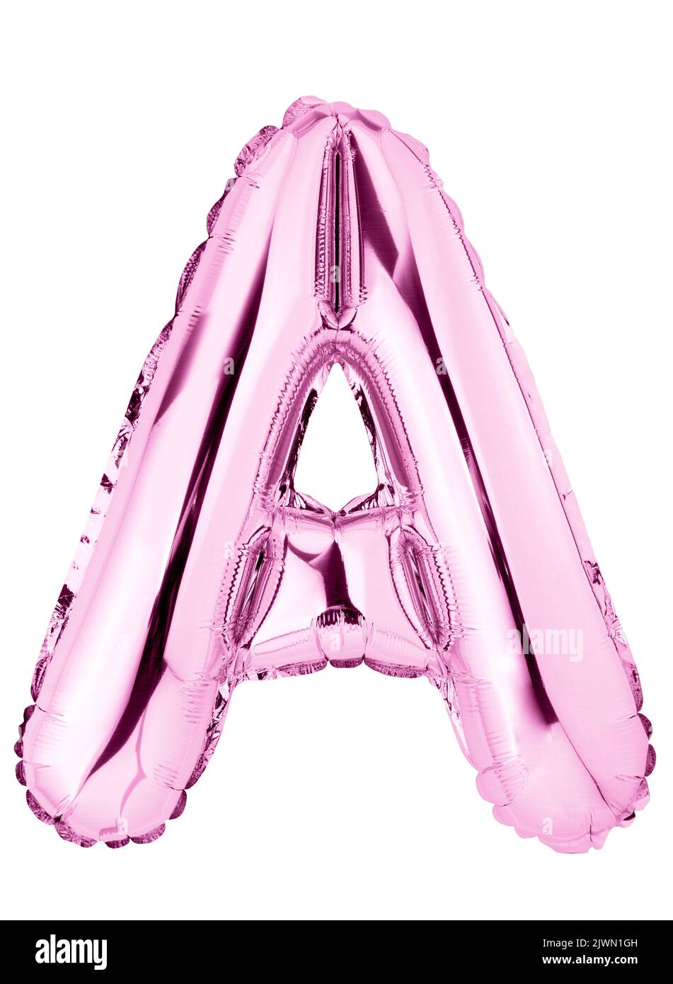 Letter A in pink mylar balloon isolated on white Stock Photo - Alamy