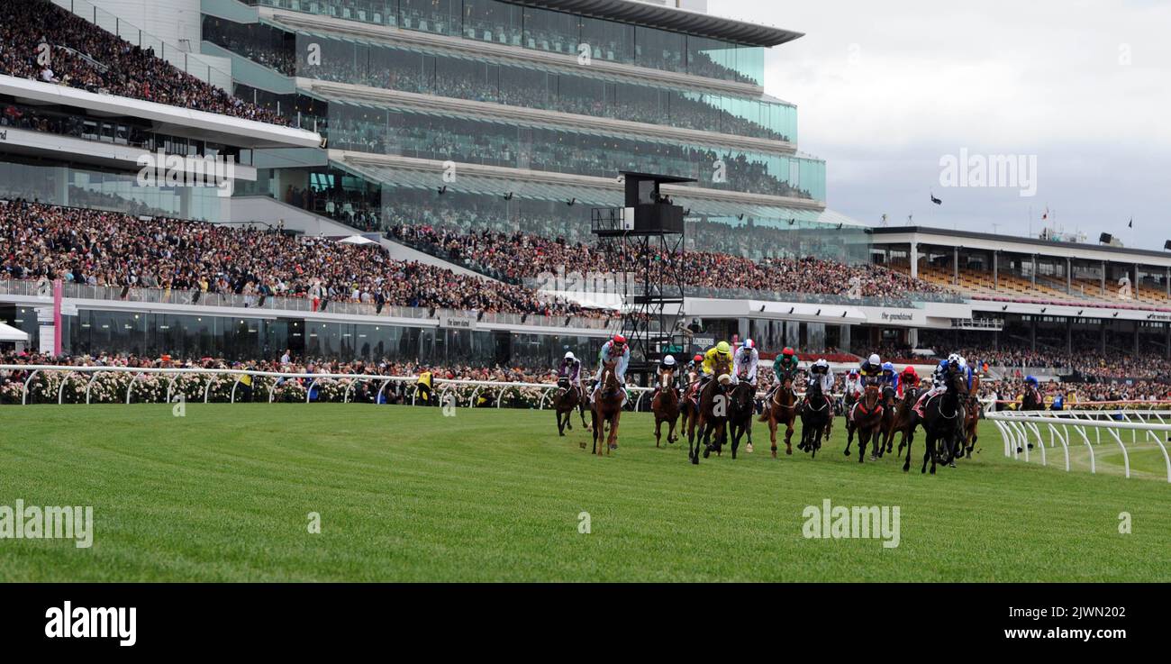 Winning jockey Christophe Lemaire in yellow after he rode Dunaden to ...