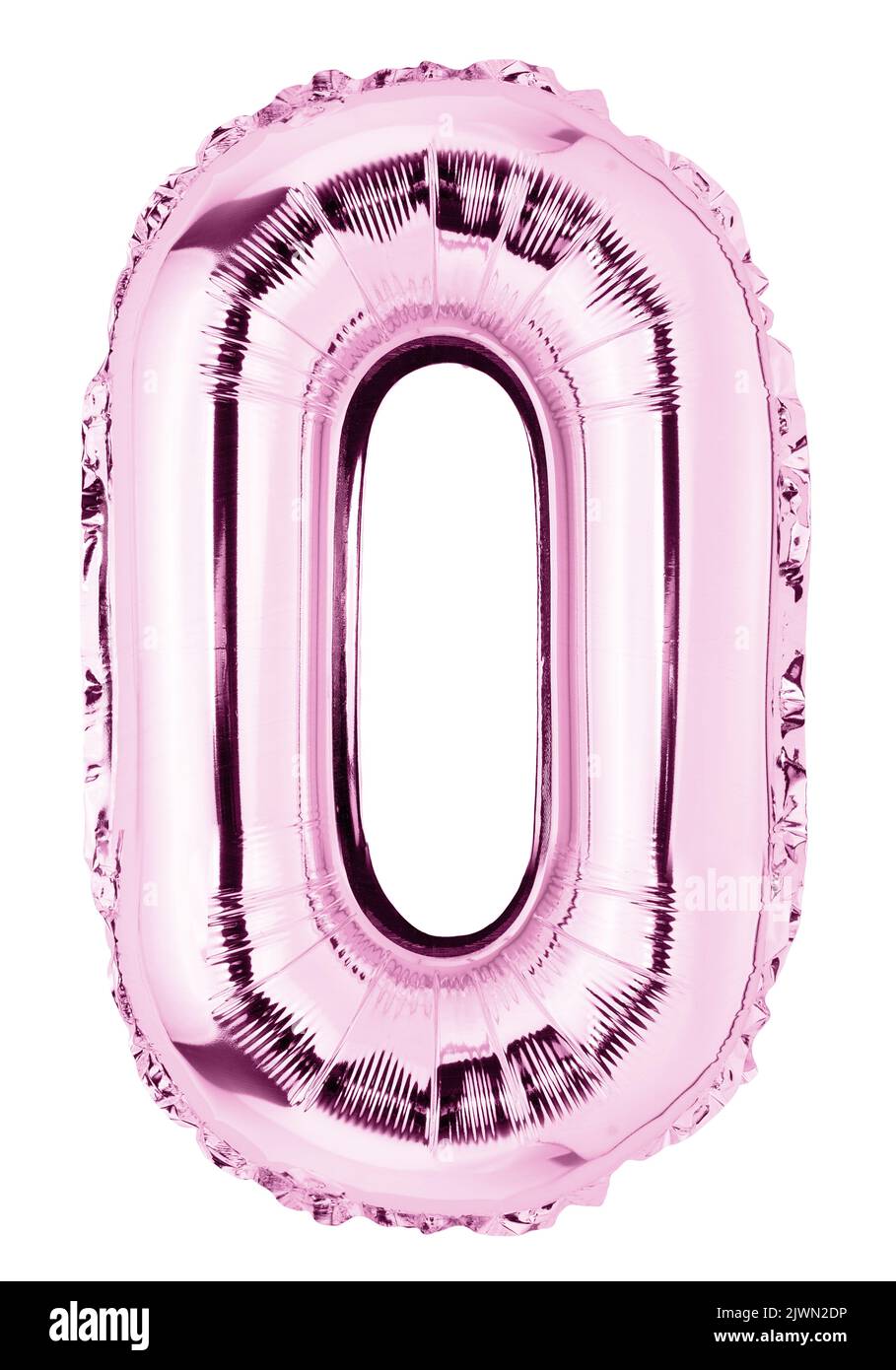 Letter O in pink mylar balloon isolated on white Stock Photo - Alamy