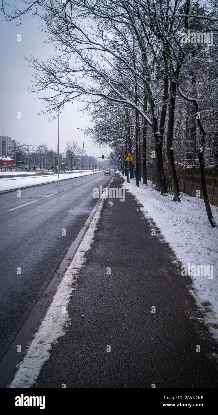 Snow cleared from road hi-res stock photography and images - Alamy