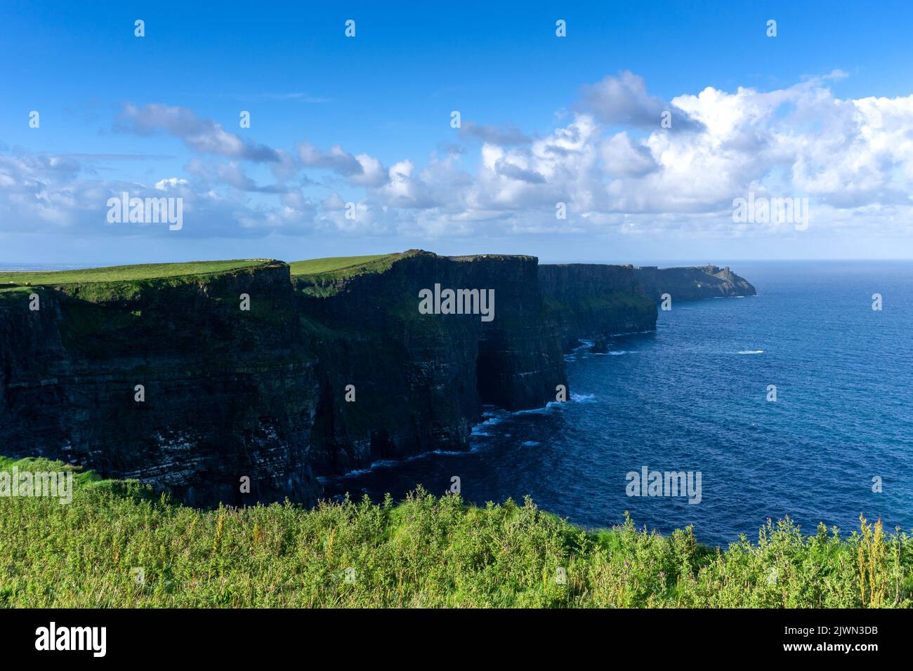 landscape view of the Cliffs of Moher in western Ireland Stock Photo ...