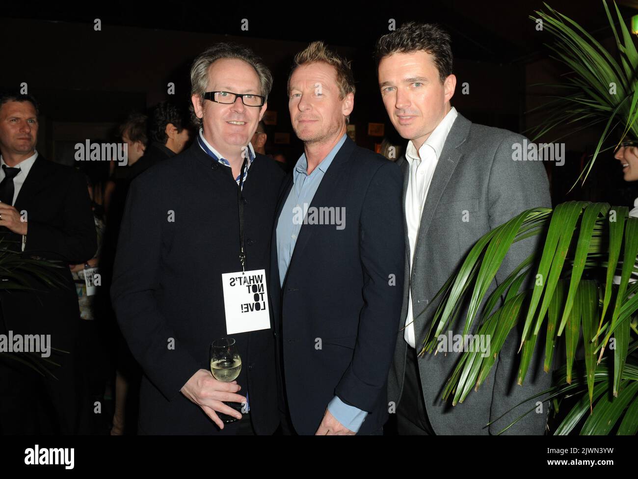 Australian producer Peter Duncan (left) with actors Richard Roxburgh ...