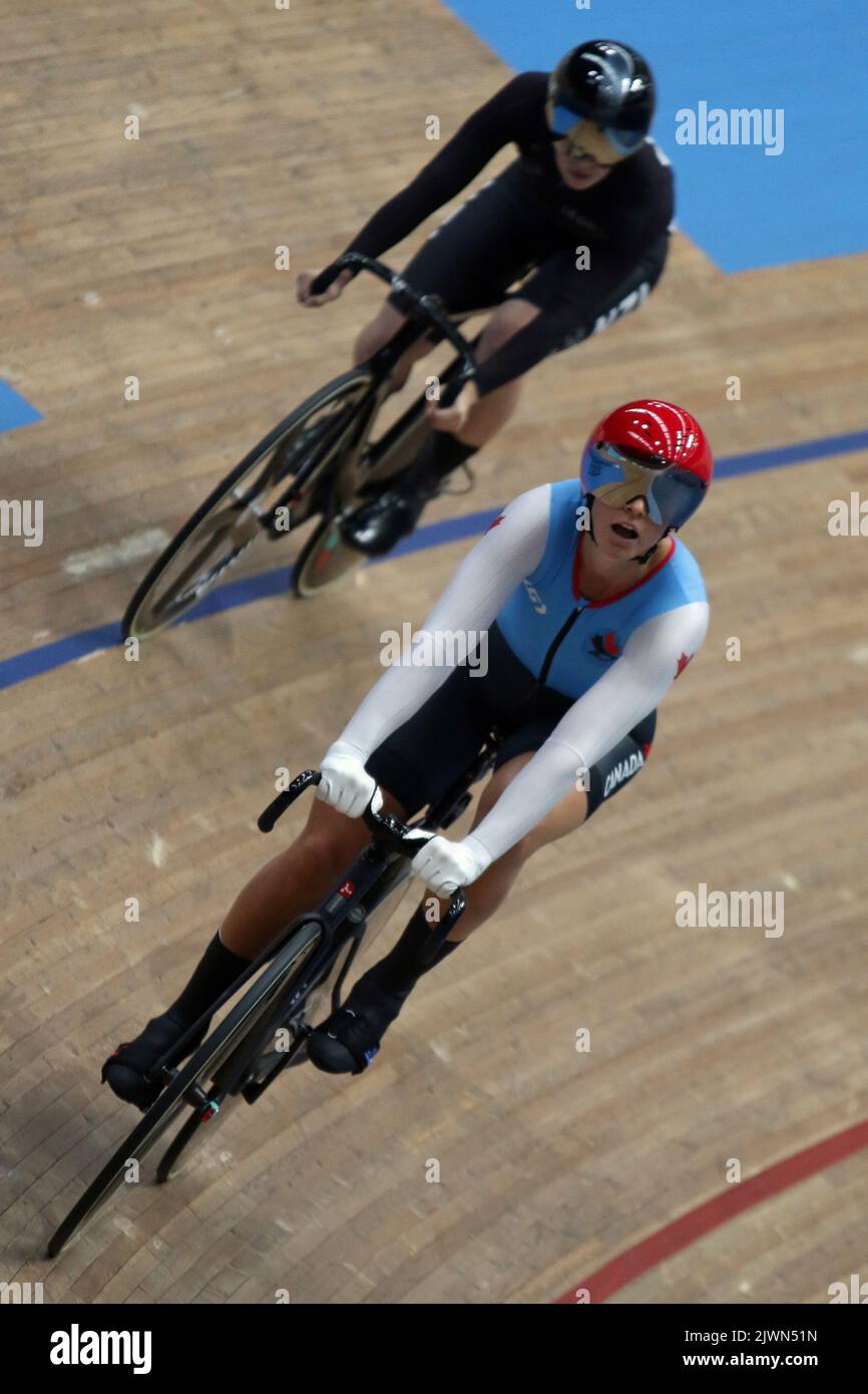 Kelsey MITCHELL of Canada in the Women's Sprint cycling at the 2022 ...