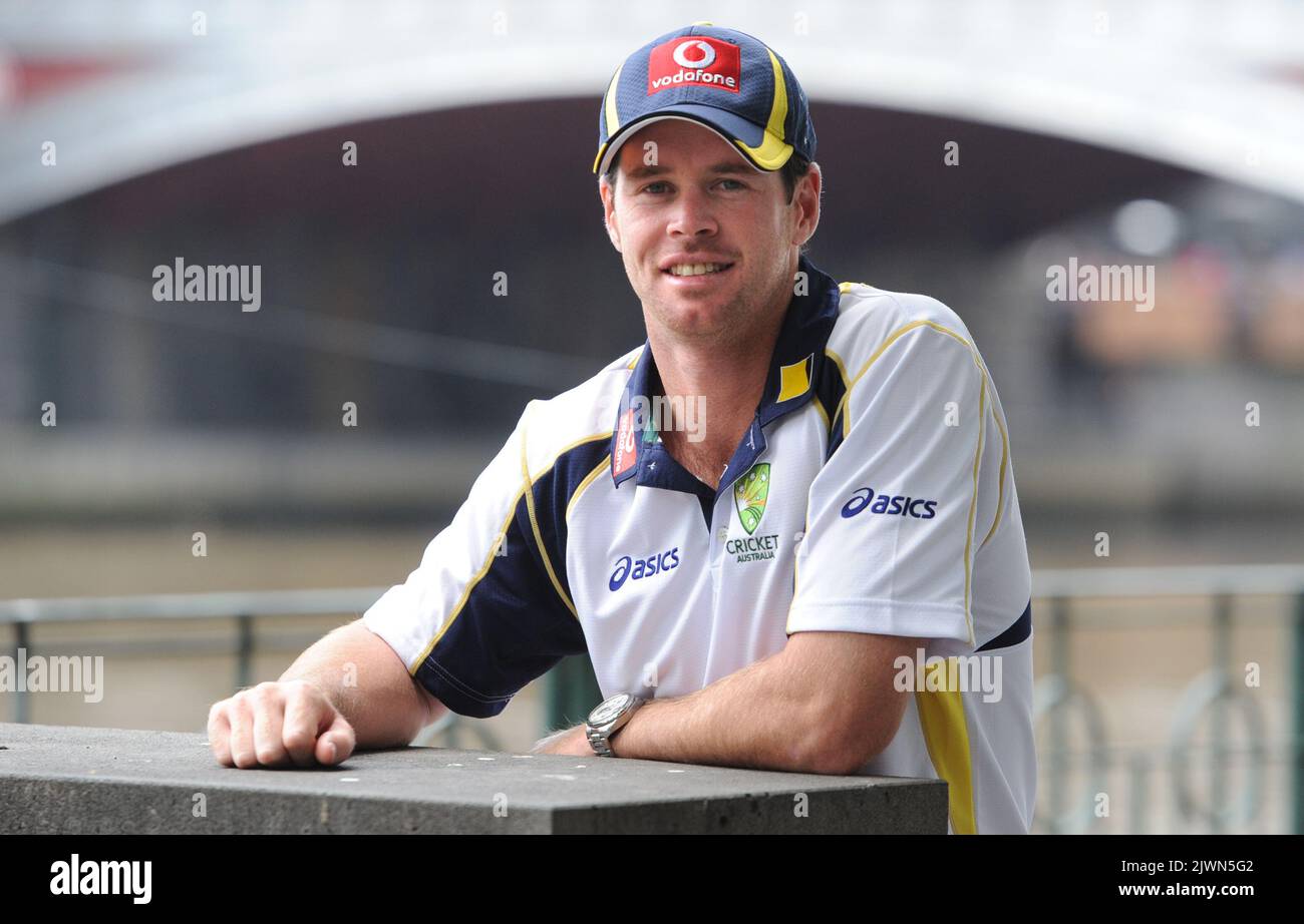 Australian cricketer Dan Christian poses for a photo at Southbank in ...