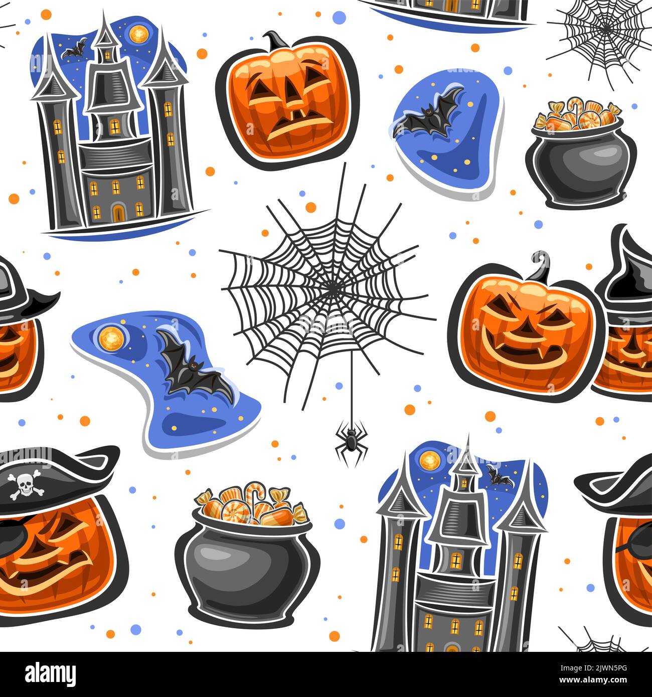 Jack lantern spider paper Stock Vector Images - Alamy