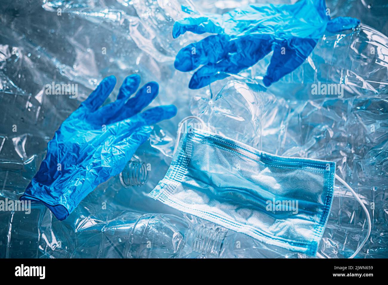 pandemic waste biohazard disposal face mask gloves Stock Photo - Alamy