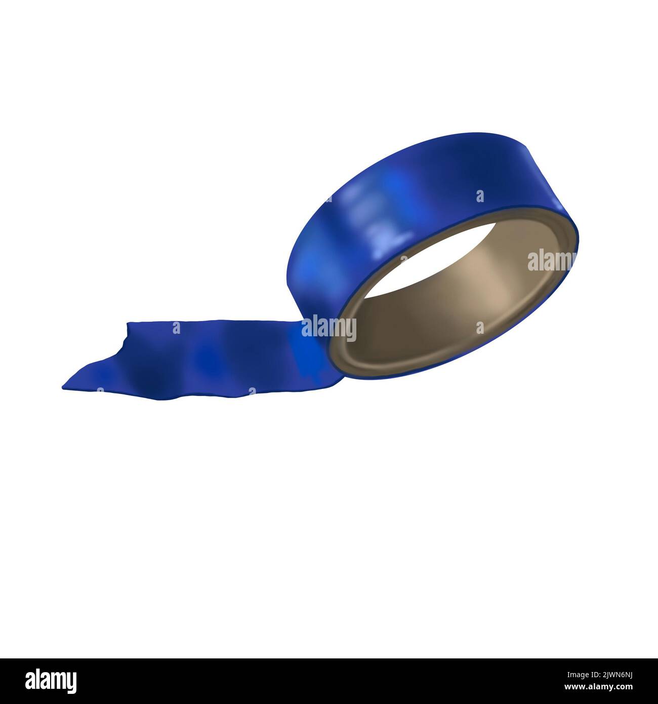 Realistic illustration of blue scotch tape. Electrical tape, Stationery ...