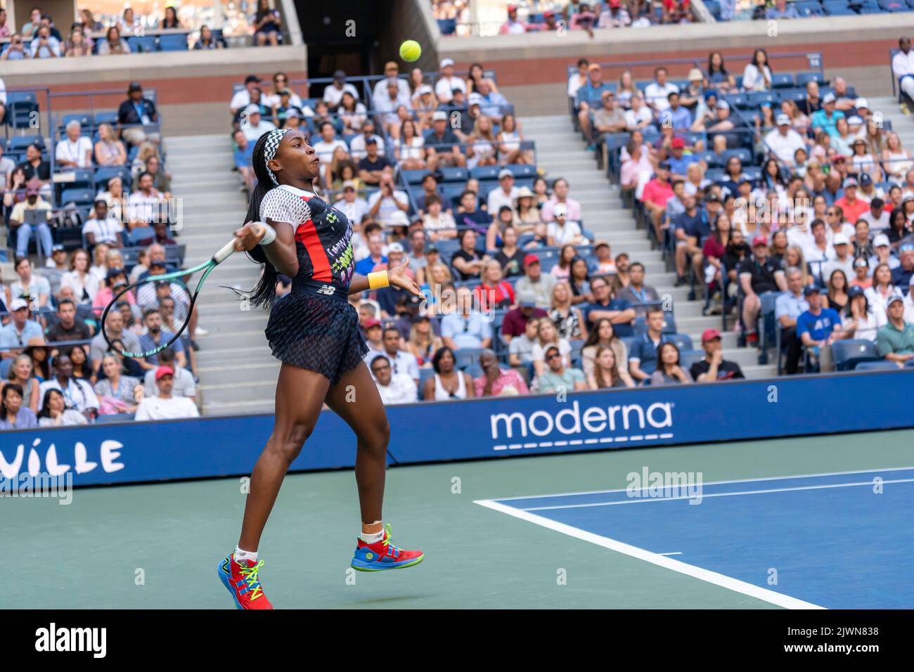 Coco Gauff (USA) competing in R3 at the 2022 US Open Stock Photo - Alamy