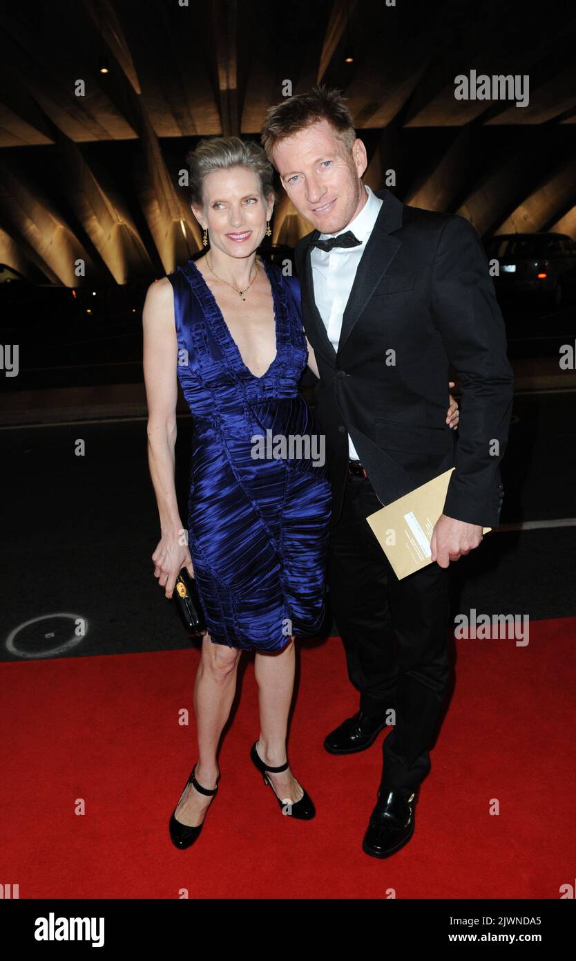 Australian actor Richard Roxburgh and partner arrive at the inaugural ...