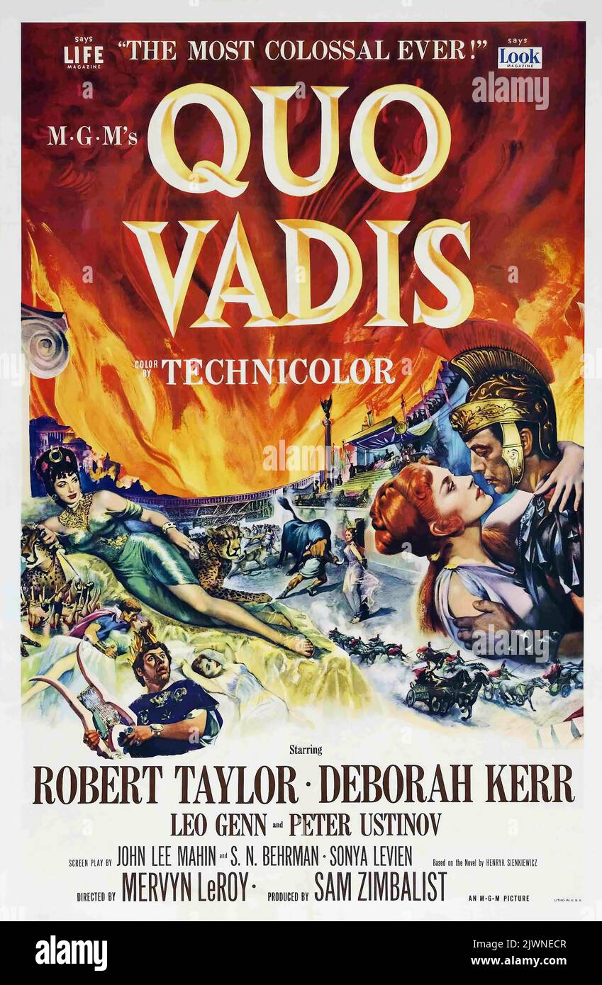 Vintage movie poster for the film Quo Vadis 1951 feat Robert Taylor ...