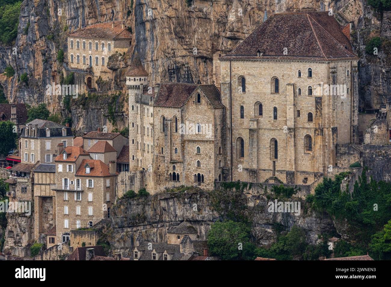 Detail of the Rocamadour village in France Stock Photo - Alamy