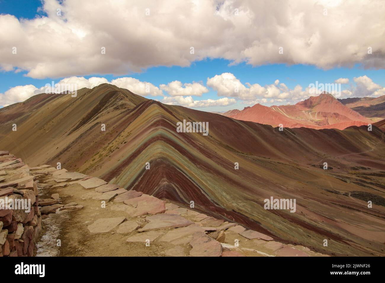 Rainbow Mountain. Vinicunca, near Cusco, Peru. Montana de Siete Colores ...