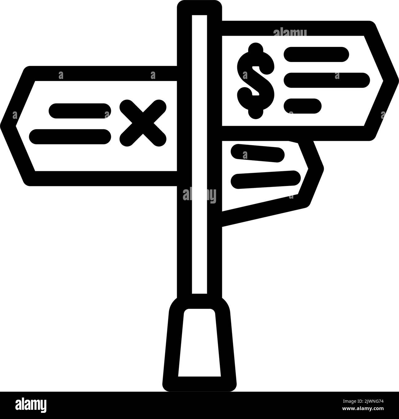 Illustration choice environment Black and White Stock Photos & Images ...