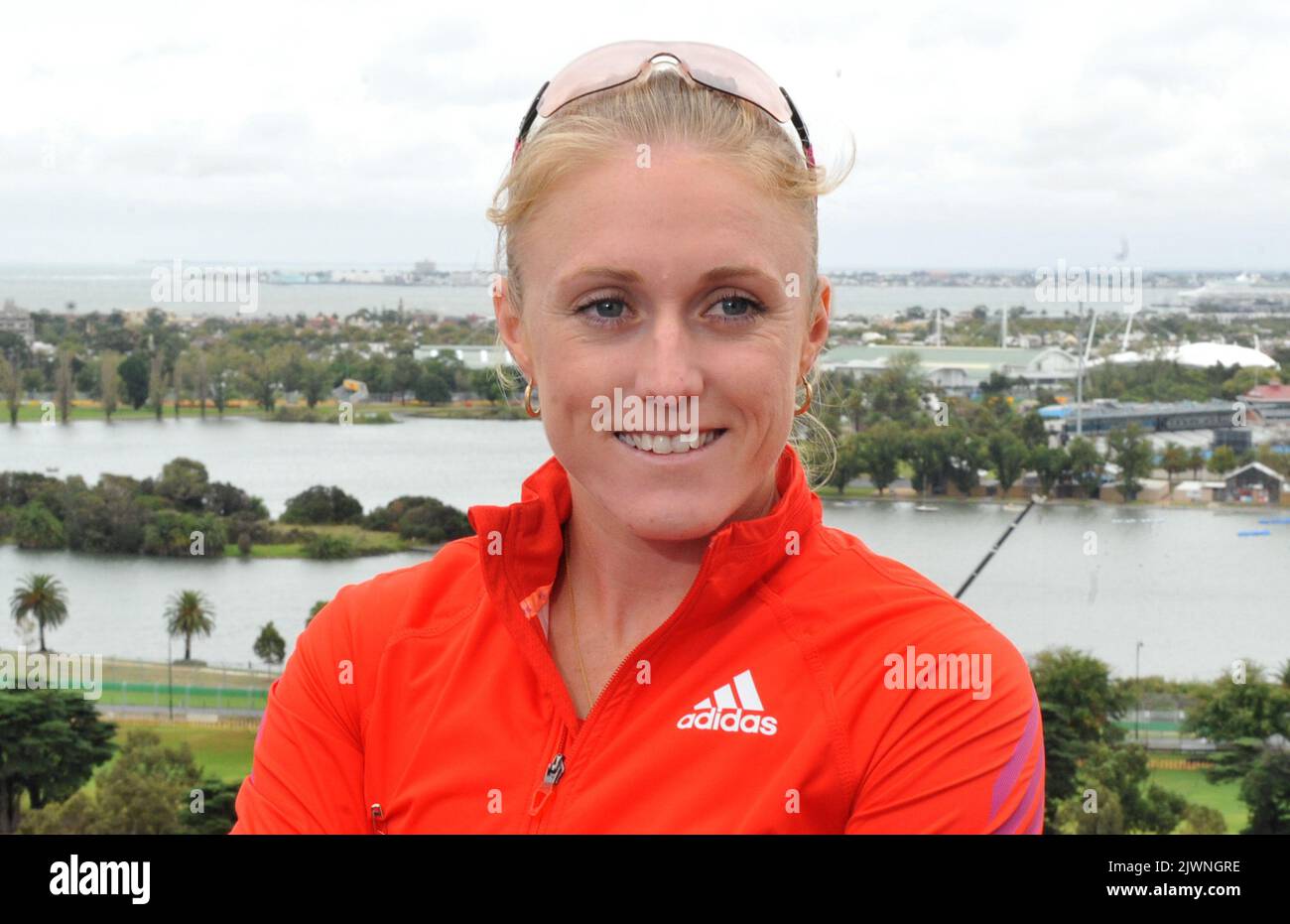 Australian hurdler Sally Pearson poses for a photos at the Blackman ...