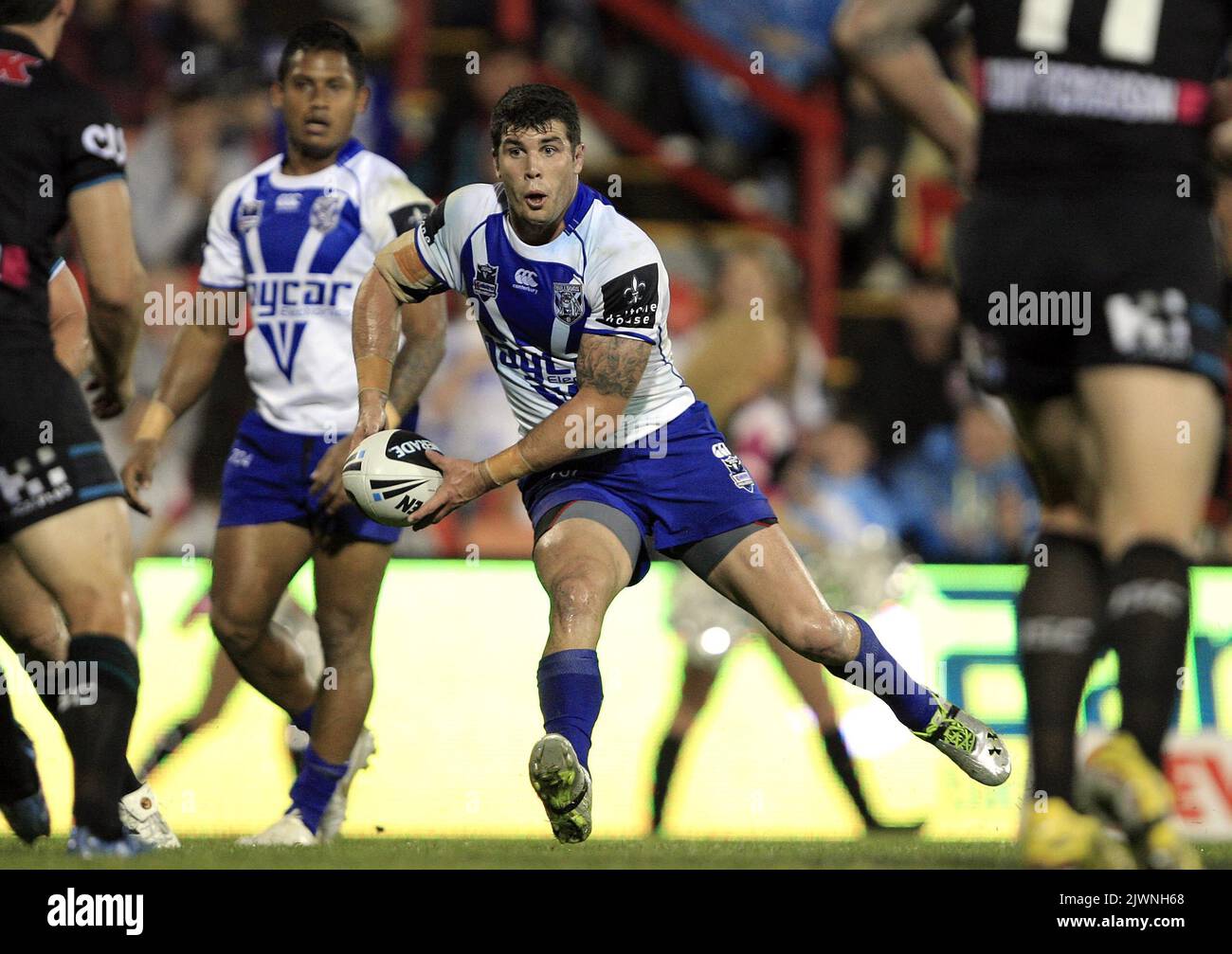 Michael Ennis in action during the NRL round 1 match between the ...