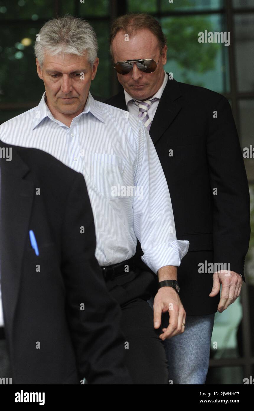 Former Olympic cyclist Gary Neiwand (right) leaves the Melbourne ...