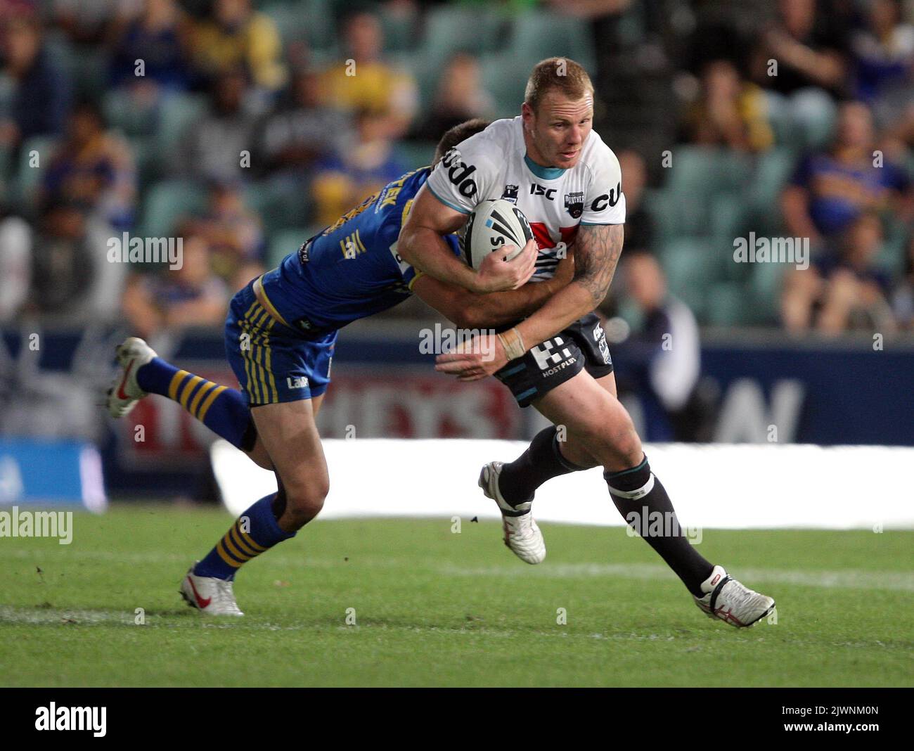 Luke Lewis in action during NRL Rugby League match between Parramatta ...