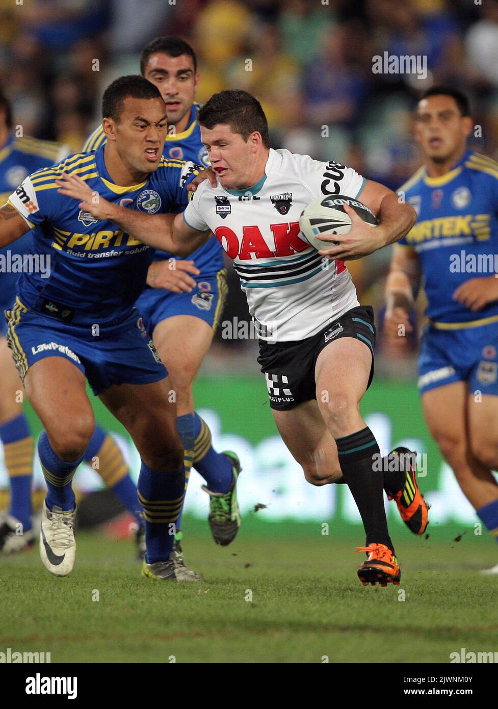 Lachlan Coote in action during NRL Rugby League match between ...
