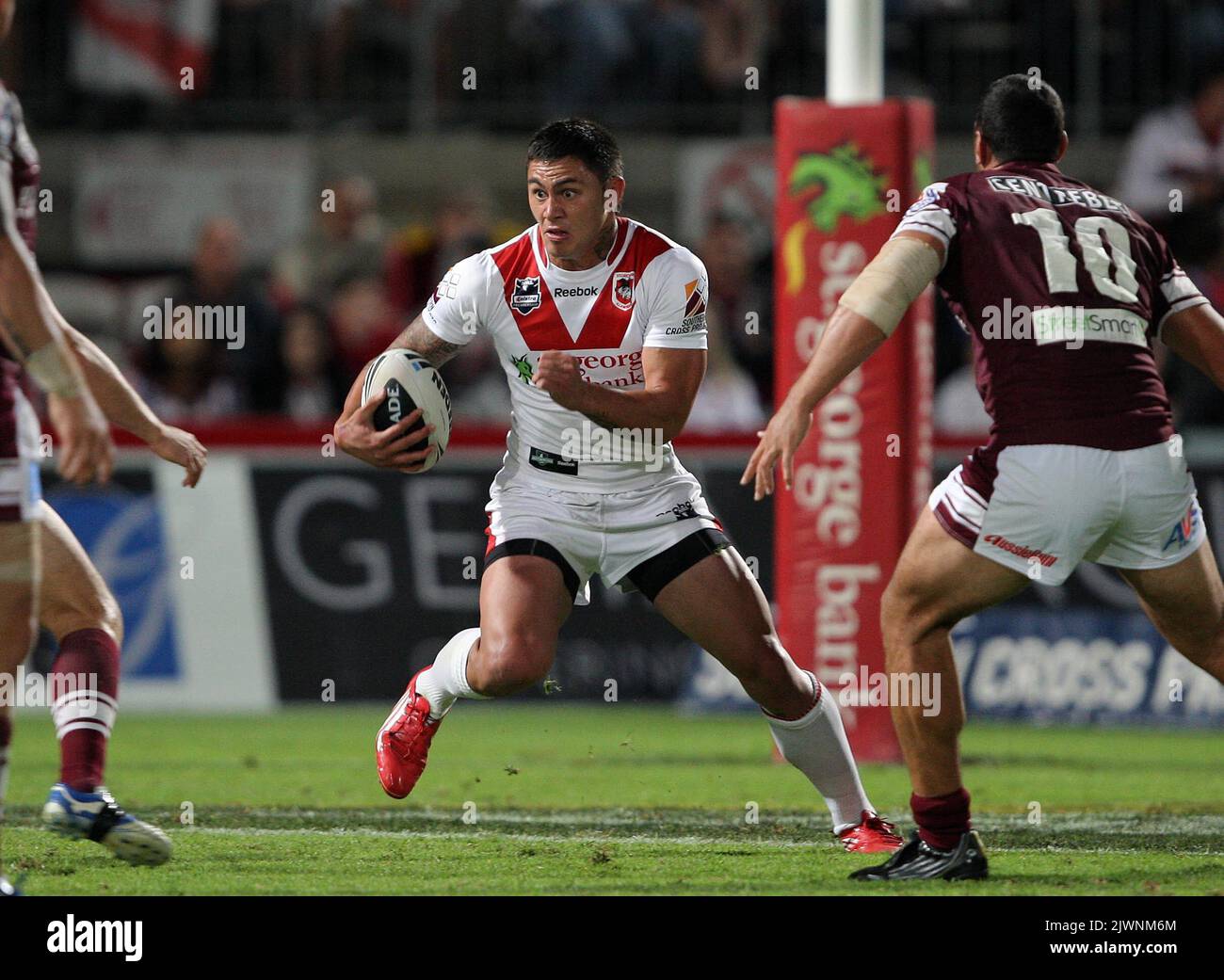 Daniel Vidot in action during NRL Rugby League match between St George ...