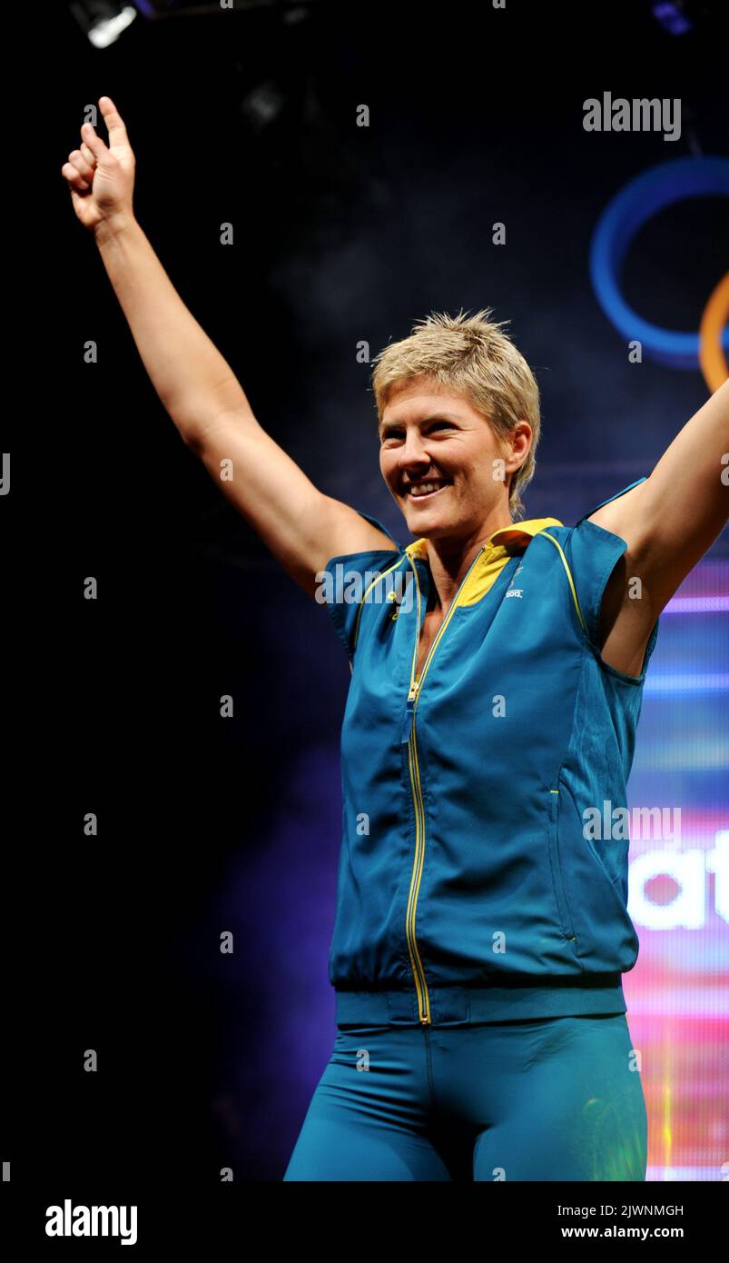 Australian beach volleyball player Natalie Cook models the new ...