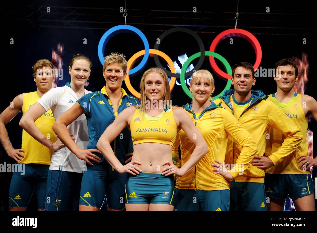 Australian athletes (left to right) athletics Henry Frayne, swimmer ...