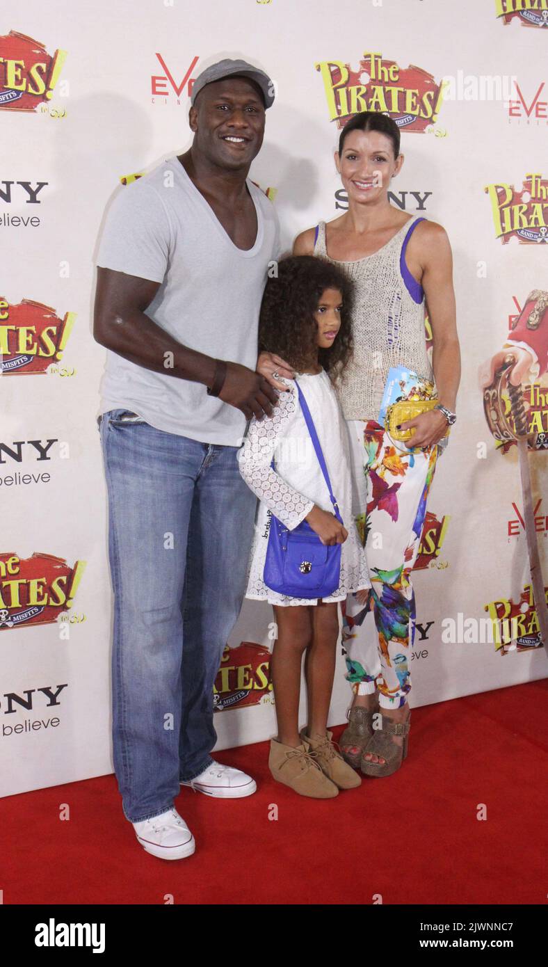 Wendell Sailor and his family arrive at the premiere of The Pirates ...